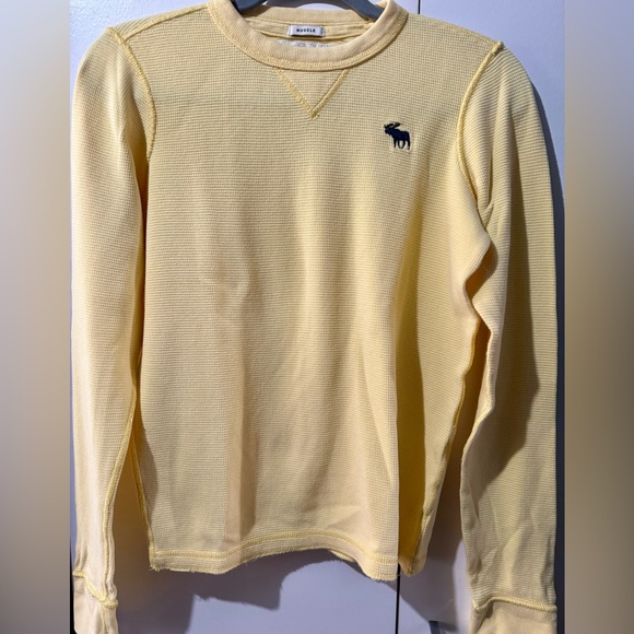 Shirts | Abercrombie Fitch Yellow Muscle Shirt W Moose Logo 10 Cotton ...
